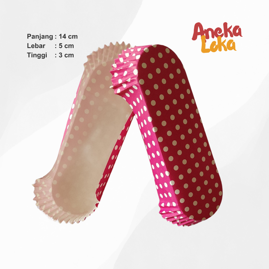 Jual Cup Roti Laminasi Oval Polkadot Pink 200pcs | Shopee Indonesia