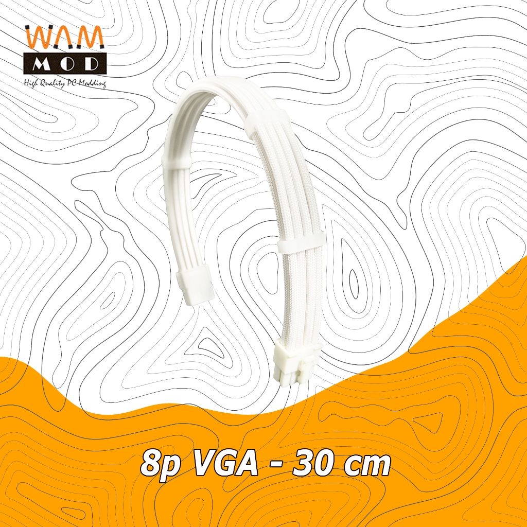 Jual Cable Sleeve Extension PSU ALL WHITE 24 pin ATX | Kabel VGA PCIE 8p 6p | Kabel CPU EPS 8p ...