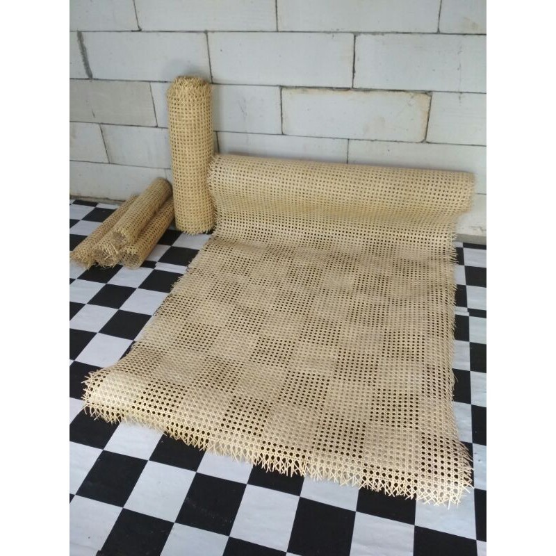 Jual ASLI!!! ANYAMAN ROTAN LEMBARAN MOTIF BULAT ALAMI | Shopee Indonesia
