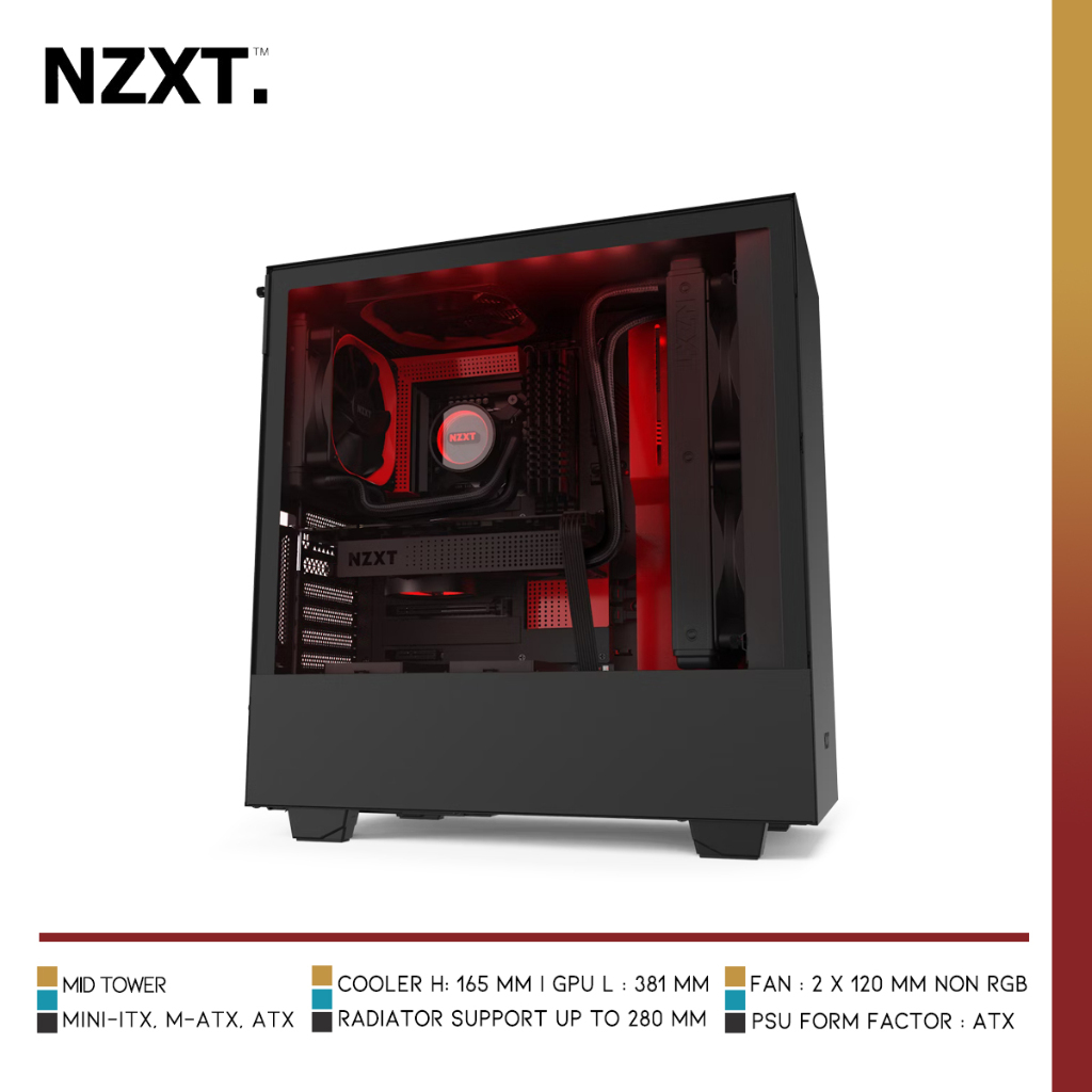 Jual NZXT H510i Matte Black/Red | Compact Mid-Tower Case with RGB ... Jual NZXT H510i Matte Black/Red | Compact Mid-Tower Case with RGB ...