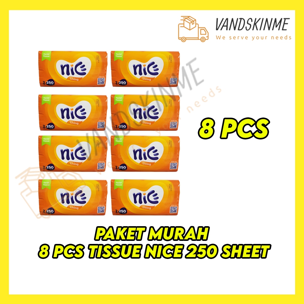 Jual [Paket 8 pcs] Tissue Tisu Nice 250 sheet 2 Ply | Shopee Indonesia