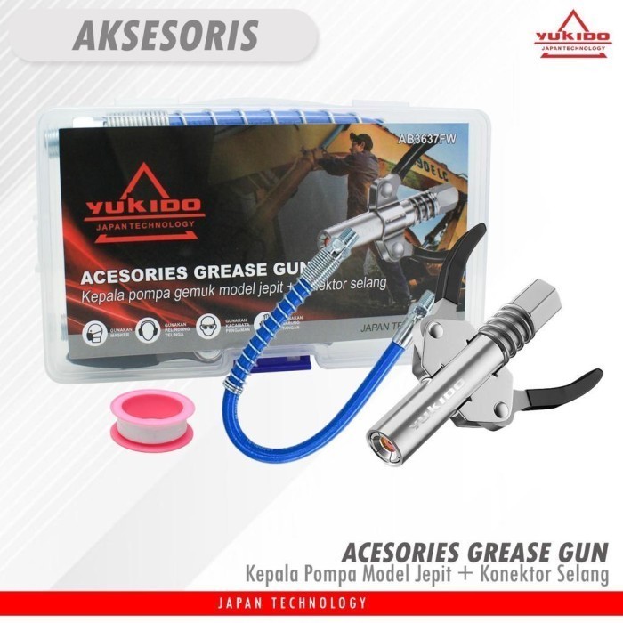 Jual Kepala selang grease gun jepit penjepit nepel stempet coupler ...