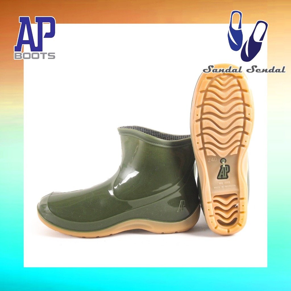 Jual Sepatu Boot Pendek AP 2005 Hijau Glossy AP Boots Fashion Wanita ...