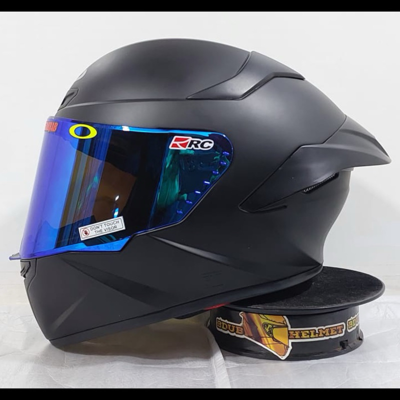 Jual Helm Full face Ttc Polos Hitam Doft Paket Ganteng LEOPARD || Helm ...