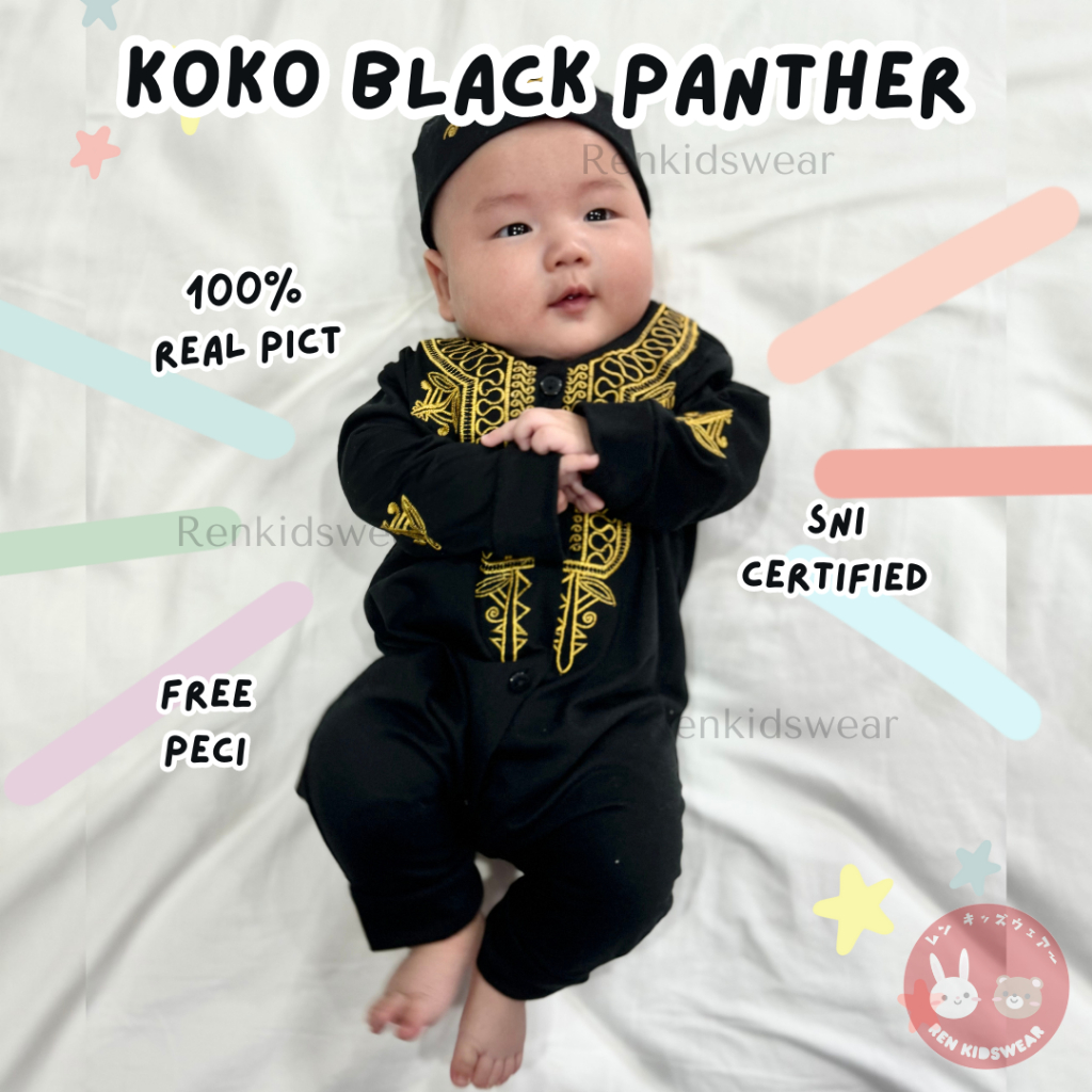Jual romper koko bayi 0 12 6 bulan jumper koko free peci anak laki laki ...