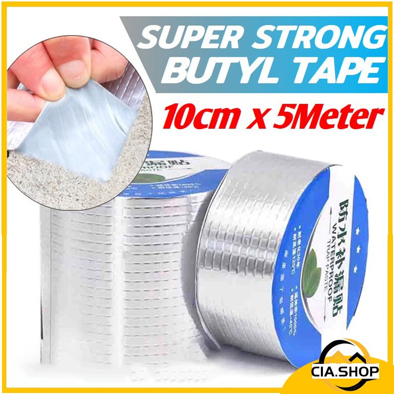 Jual LAKBAN ANTI BOCOR 3M 5M LEM ANTI AIR ALUMUNIUM FOIL BUTYL SUPER WATERPROOF TAPE TAMBAL ...