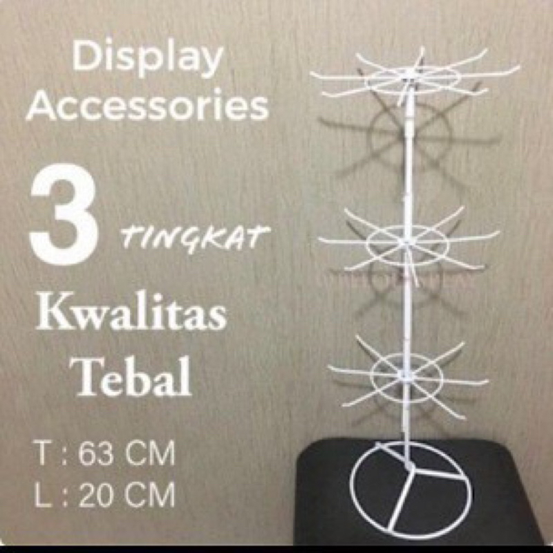 Jual Rak Display putar Matahari 2susun/ 3 susun gantungan aksesoris ...