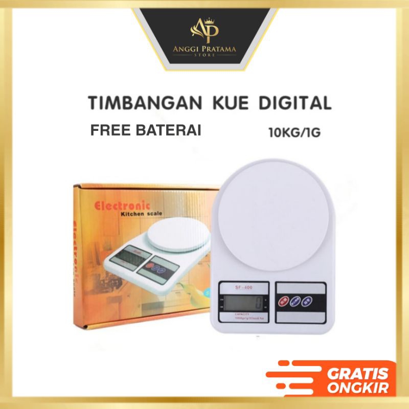 Jual COD Timbangan Dapur Digital SF400 10Kg FREE BATERAI Kitchen Scale SF 400 Kapasitas Kue ...