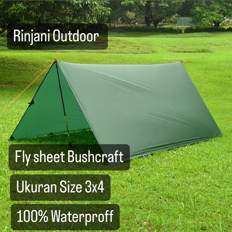 Jual Flysheet Rinjani 3x4 flyshet waterproof bivak 4x3 meter camping flyshet 3x4 flesit 3x4 ...