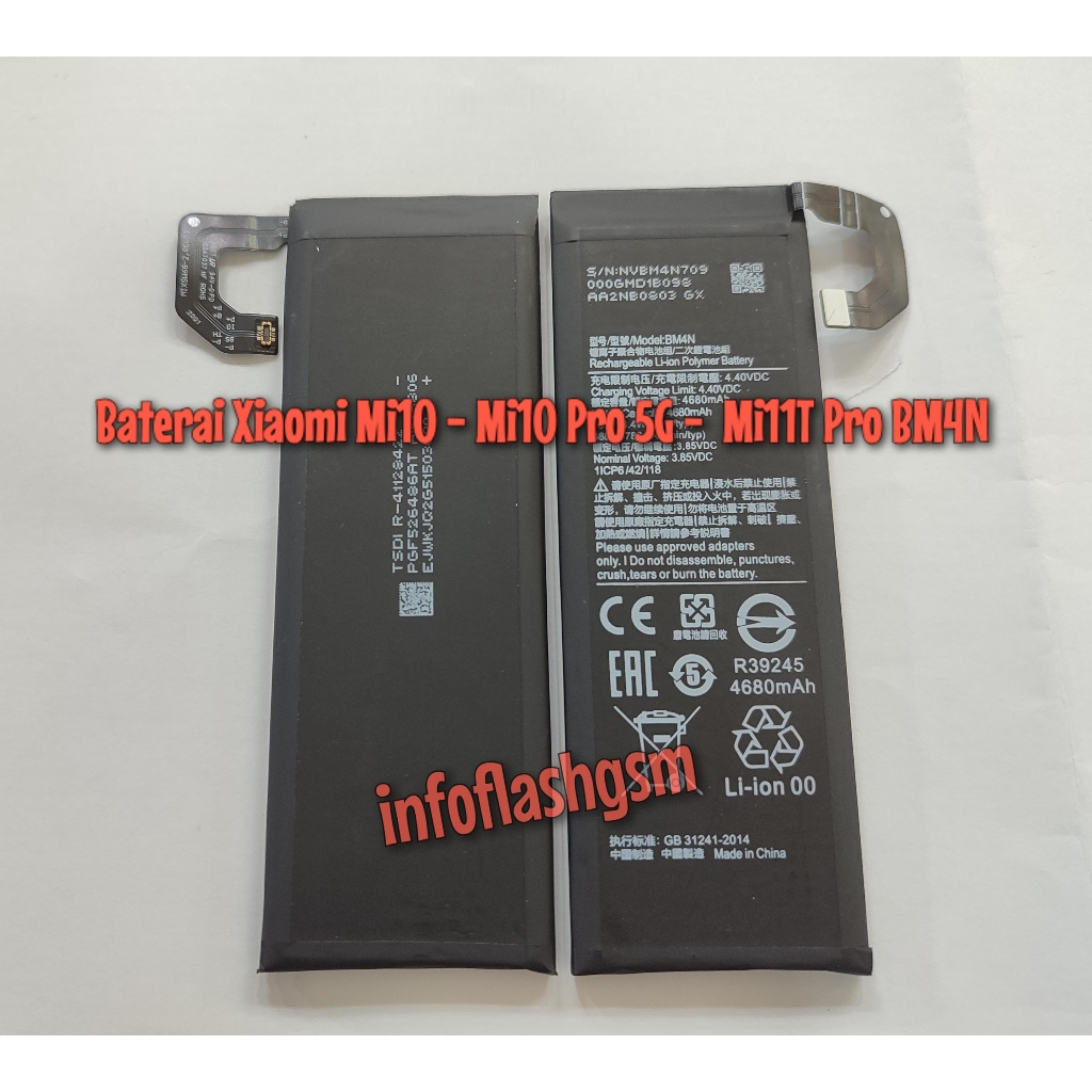 Jual Baterai Batre Battery Xiaomi Mi10 - Mi10 Pro 5G - Mi11T Pro BM4N ...
