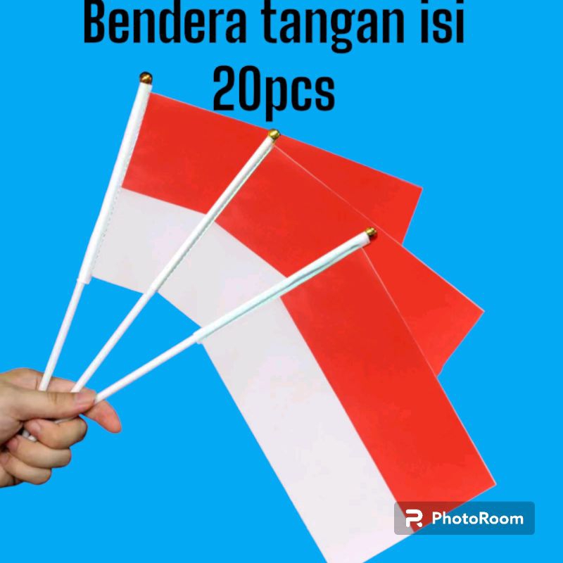 Jual bendera tangan merah putih isi 20pcs | Shopee Indonesia