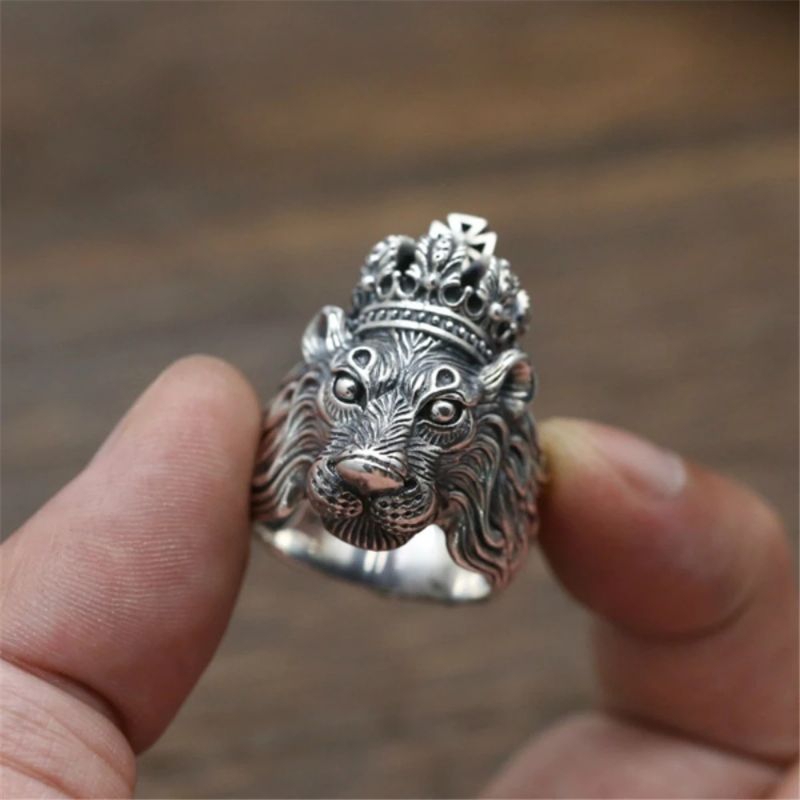Jual Cincin Perak Kepala Raja Singa | Shopee Indonesia