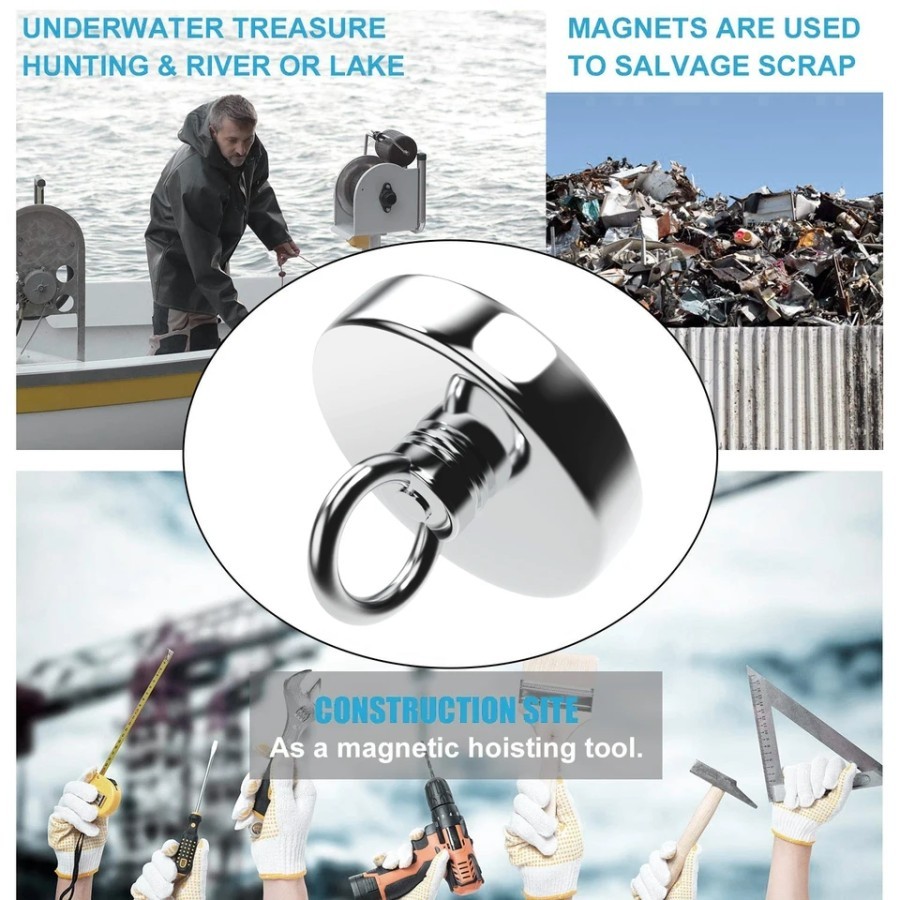 Jual Magnet Kuat Neodymium Pancing Fishing Kait Besi Metal Bulat 25mm ...