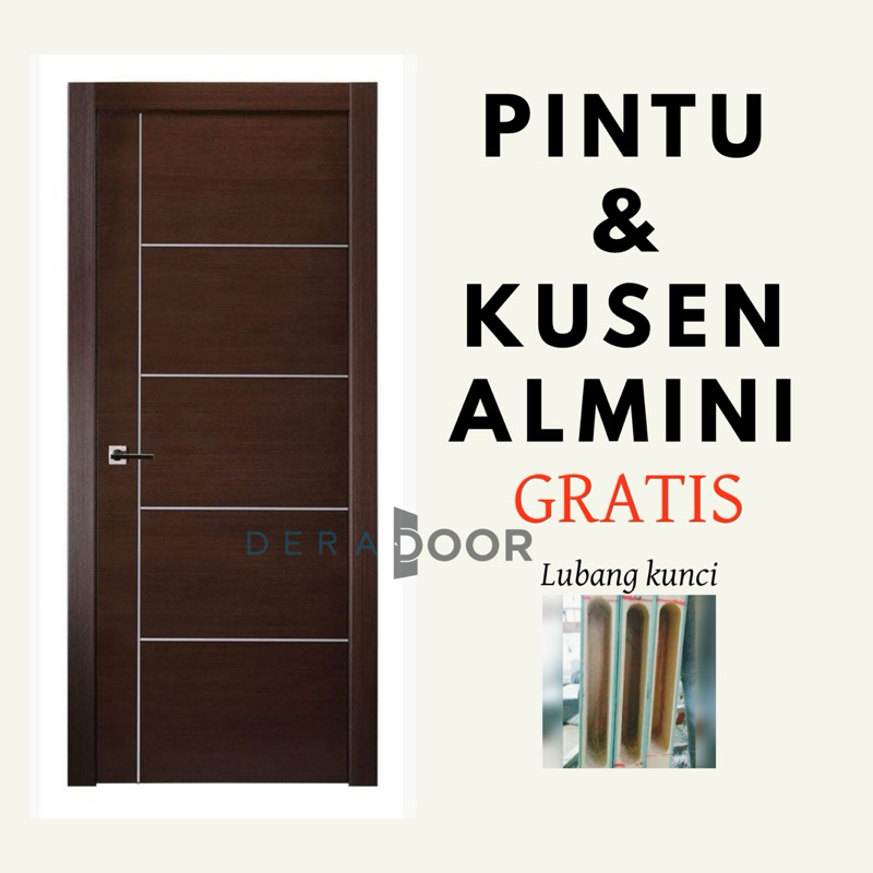 Jual SATU SET PINTI HDF SERIES DAN KUSEN ALMINI FREE LUBANG KUNCI ...