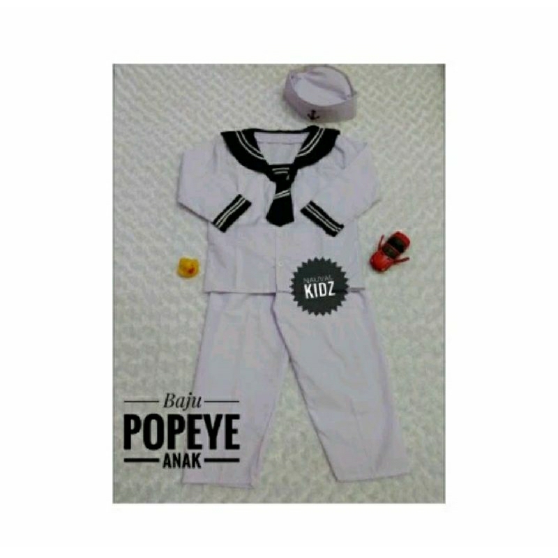 Jual KOSTUM POPEYE/SAILOR/TNI/AL (preloved) | Shopee Indonesia