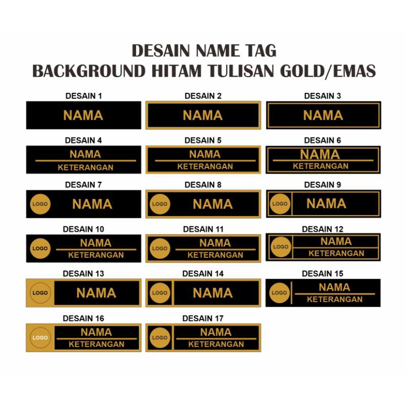 Jual Nametag / Nama Dada Akrilik GOLD PREMIUM / Nama Dada Lapis Resin ...
