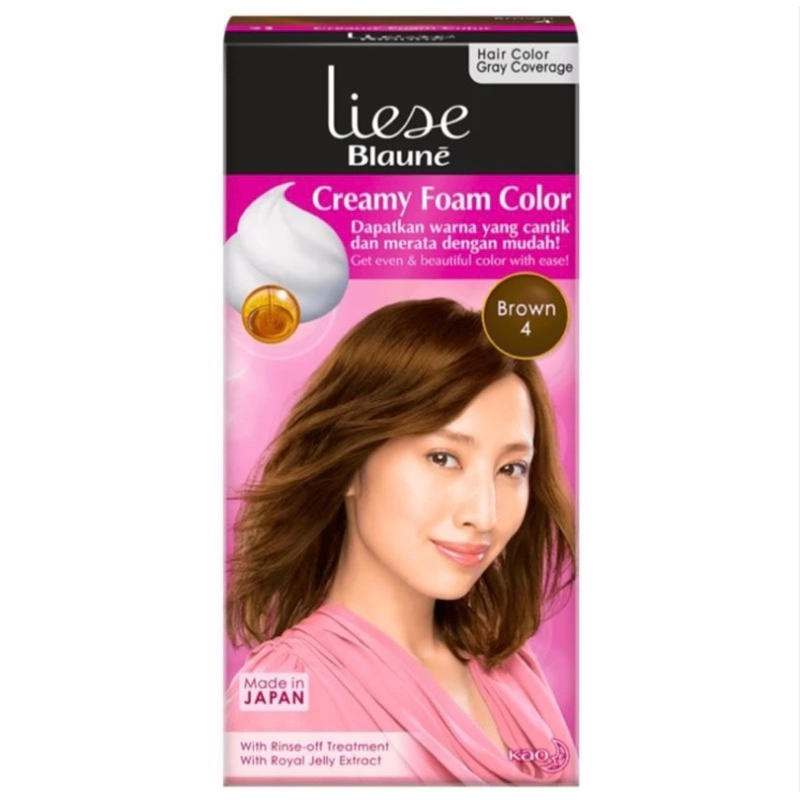 Jual Liese Blaune Creamy Bubble Hair Color (2. Brown) | Shopee Indonesia