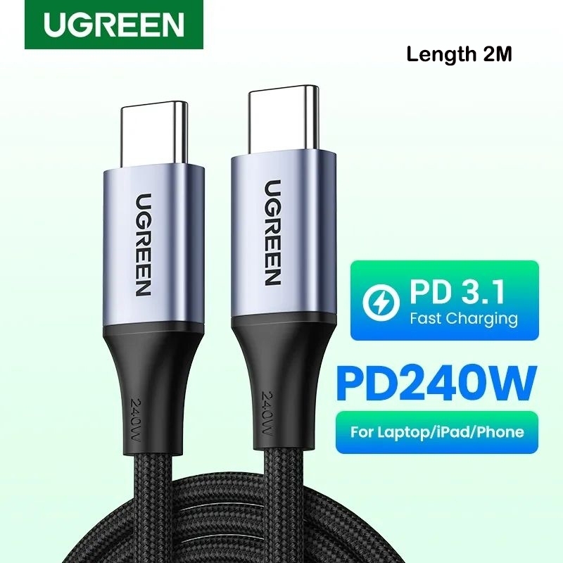 Jual UGREEN Kabel Type C to Type C PD 240W QC 4.0+ Fast Charging Macbook Pro Huawei Samsung ...