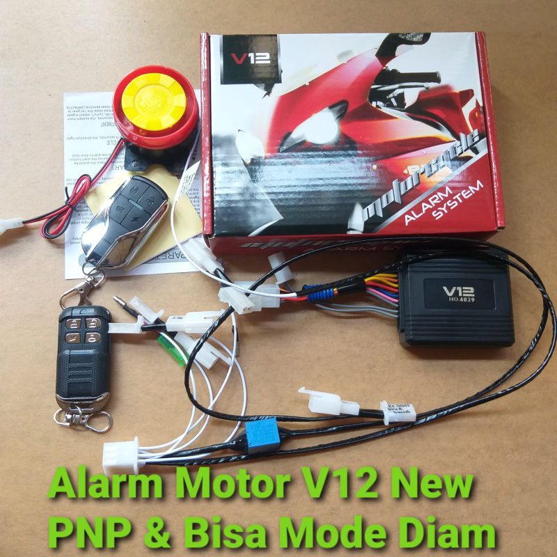 Jual Alarm Motor V12 PNP di Yamaha Nmax tinggal colok soket | Shopee ...