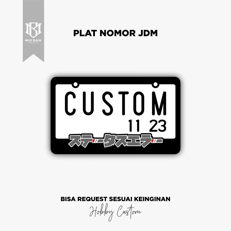 Jual Frame plat nomor JDM motor akrilik custom Mooneyes dll | Shopee ...