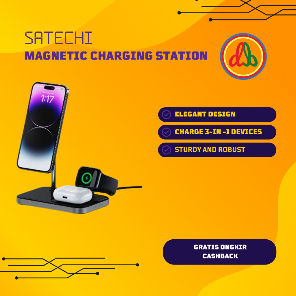 Jual Satechi 3-in-1 Magnetic Wireless Charging Stand | Shopee Indonesia