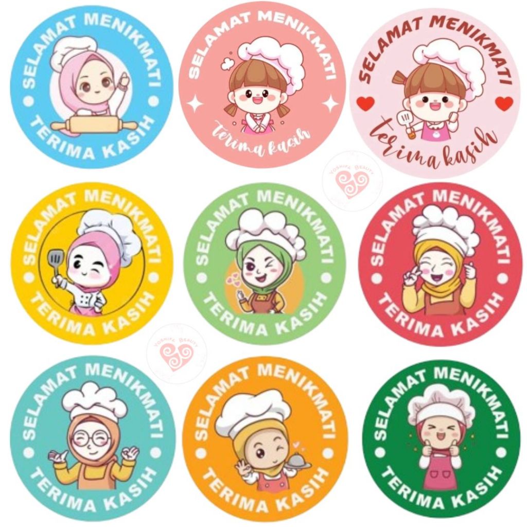 Jual 500 Sticker Thank You Lucu | Stiker Label Segel Ucapan Terima ...