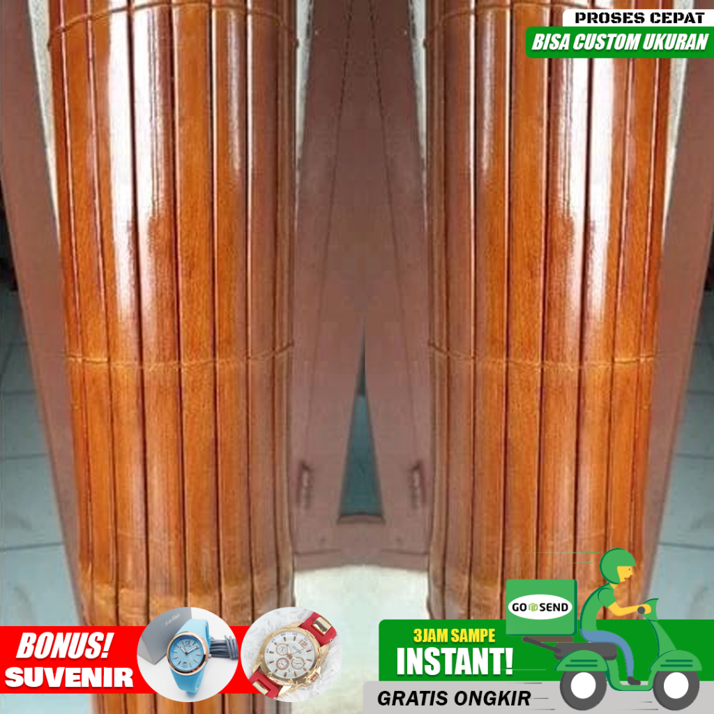 Jual Kerey Tirai Lebar 2x3 Tinggi kerey kulit bambu sawit dengan tali ...