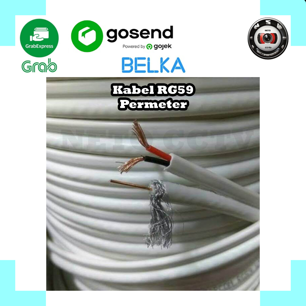 Jual KABEL CCTV RG59 + Power PerMeter BELKA KABEL Coaxial CCTV 2 Jalur ...