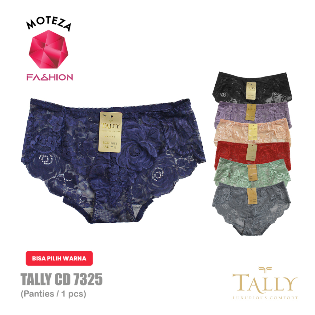 Jual Tally 7325 CD Celana Dalam Wanita Brokat Renda Halus Lace Panties Anti Gatal | Free Size ...