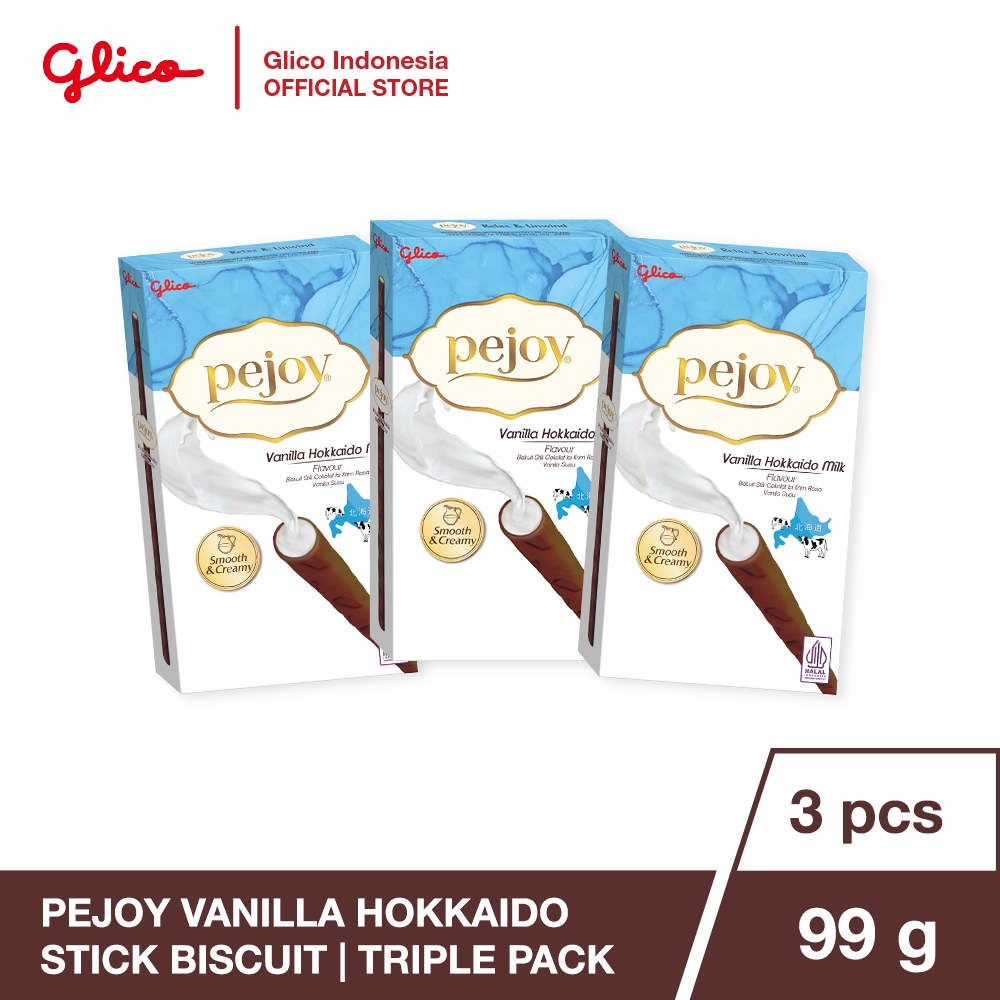 Jual Glico Pejoy Vanilla Hokkaido Milk Triple Pack | Shopee Indonesia