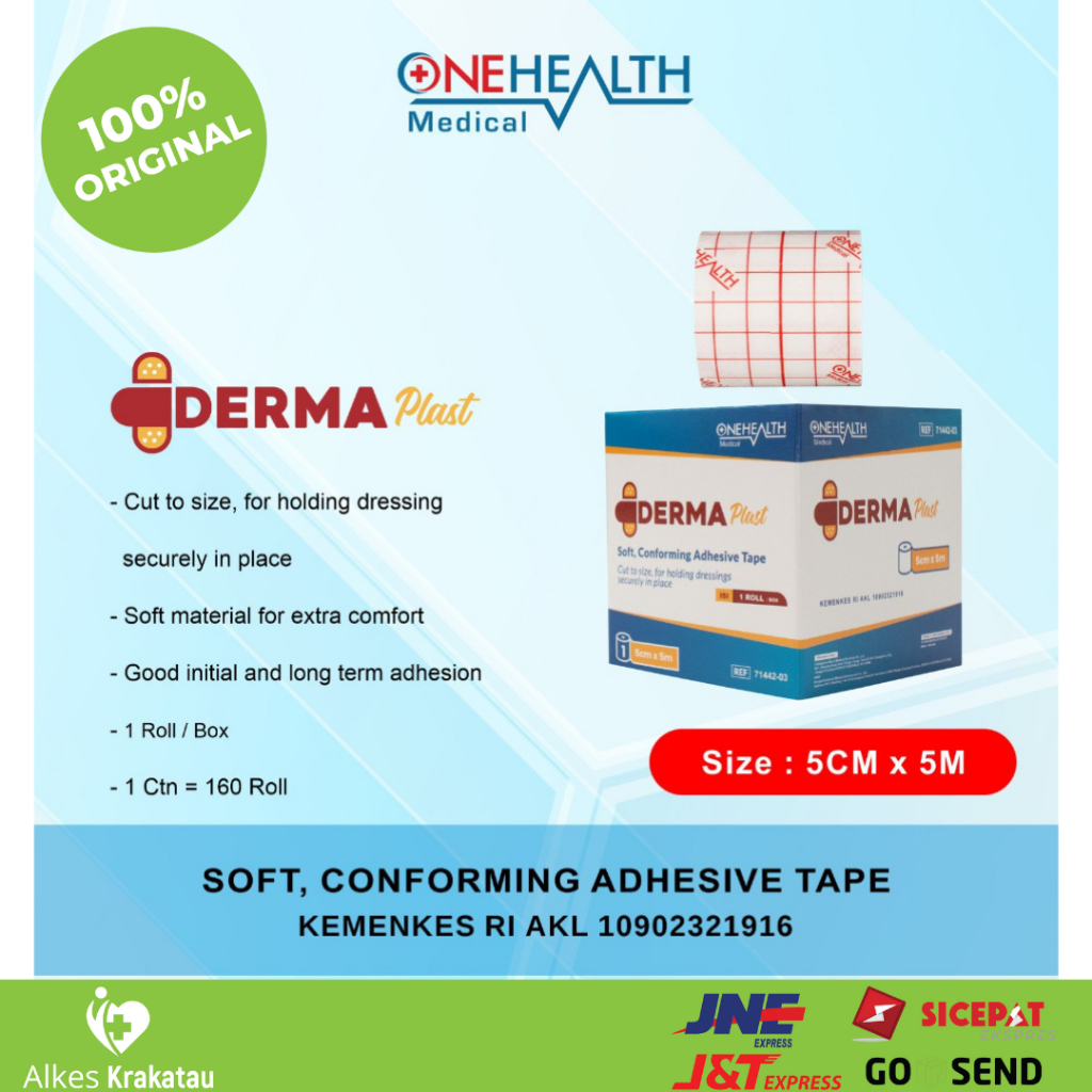 Jual Dermaplast 5cm X 5m Roll Onehealth / Plester Seperti Hypafix ...