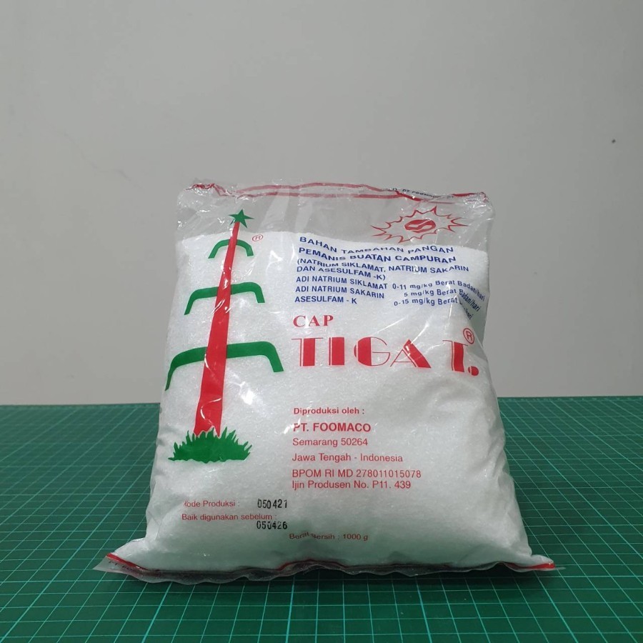 Jual Pemanis Buatan Cap Tiga Tebu 1 Kilogram Natrium Siklamat Natrium ...