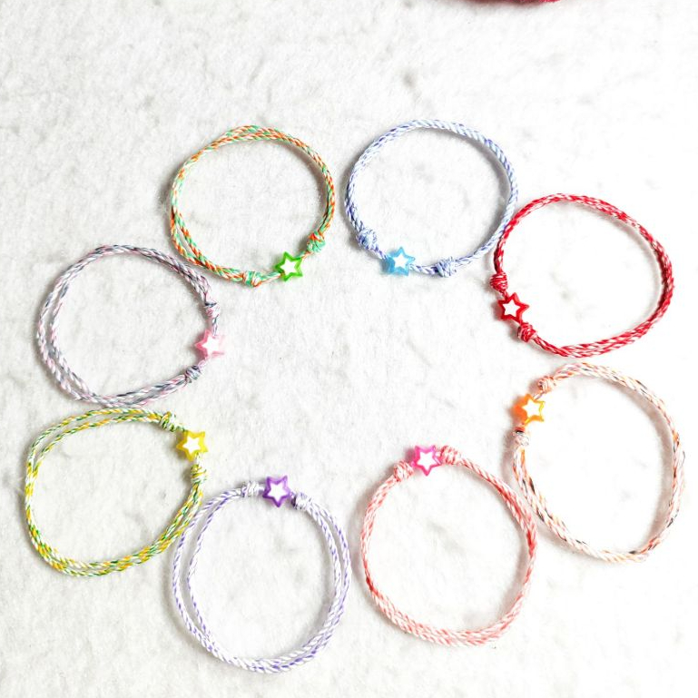 Jual Gelang Manik Bintang Tali Rajut | Shopee Indonesia