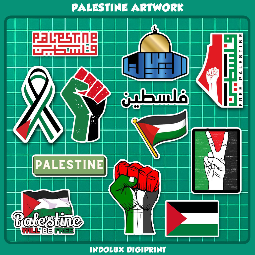 Jual Sticker Palestine Support Flag Stiker Palestina Islamic Muslim ...
