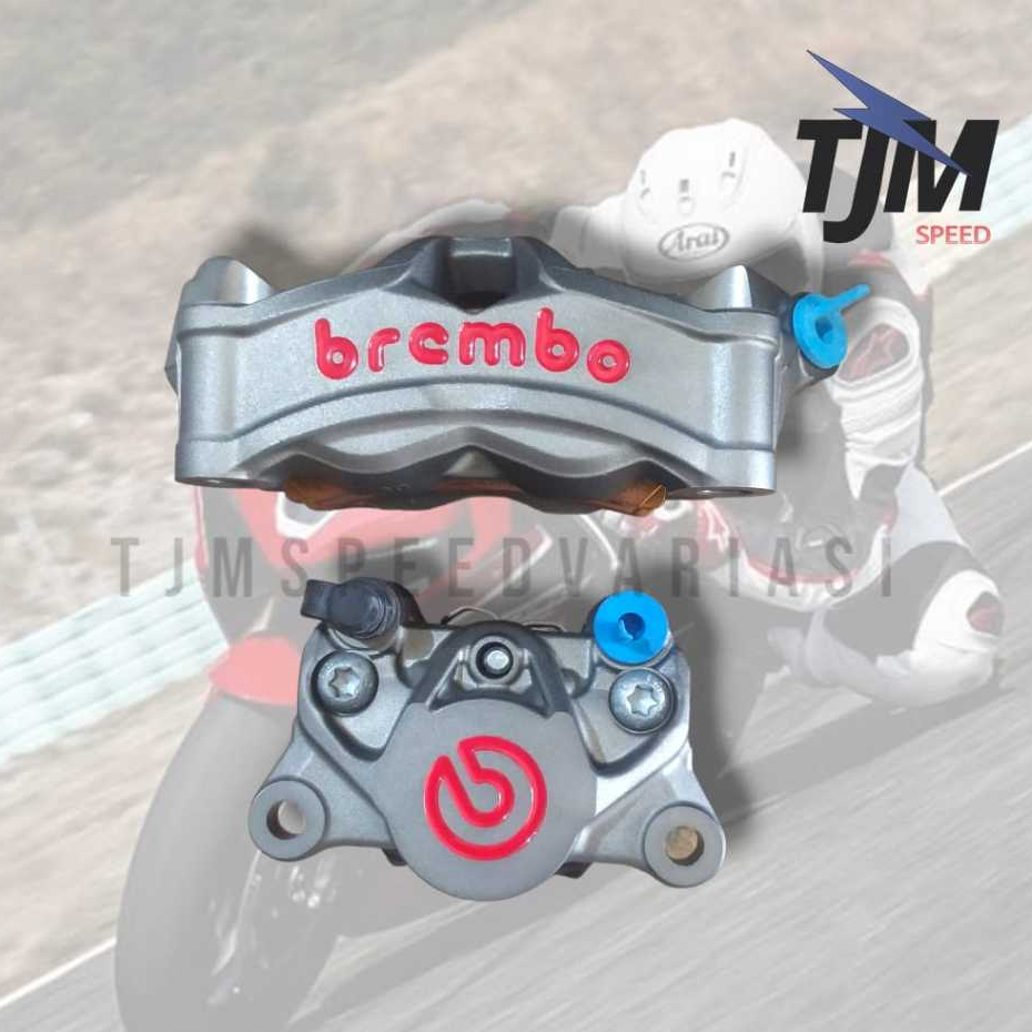 Jual Kaliper Brembo Stylema Pitch 100MM Grey Kanan + Kaliper Brembo 2P Grey Red Logo Original ...