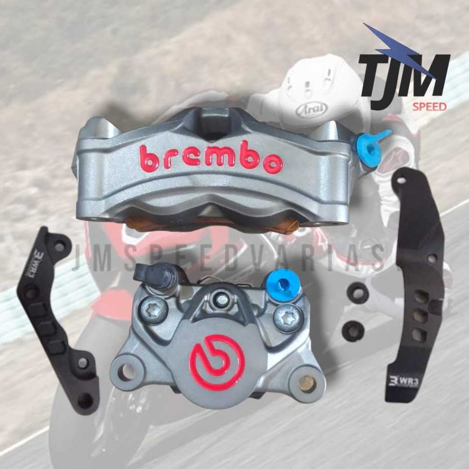 Jual Paket Kaliper Brembo Stylema Pitch 100MM Kanan + Kaliper Brembo 2P + Breket XMAX WR3 ...