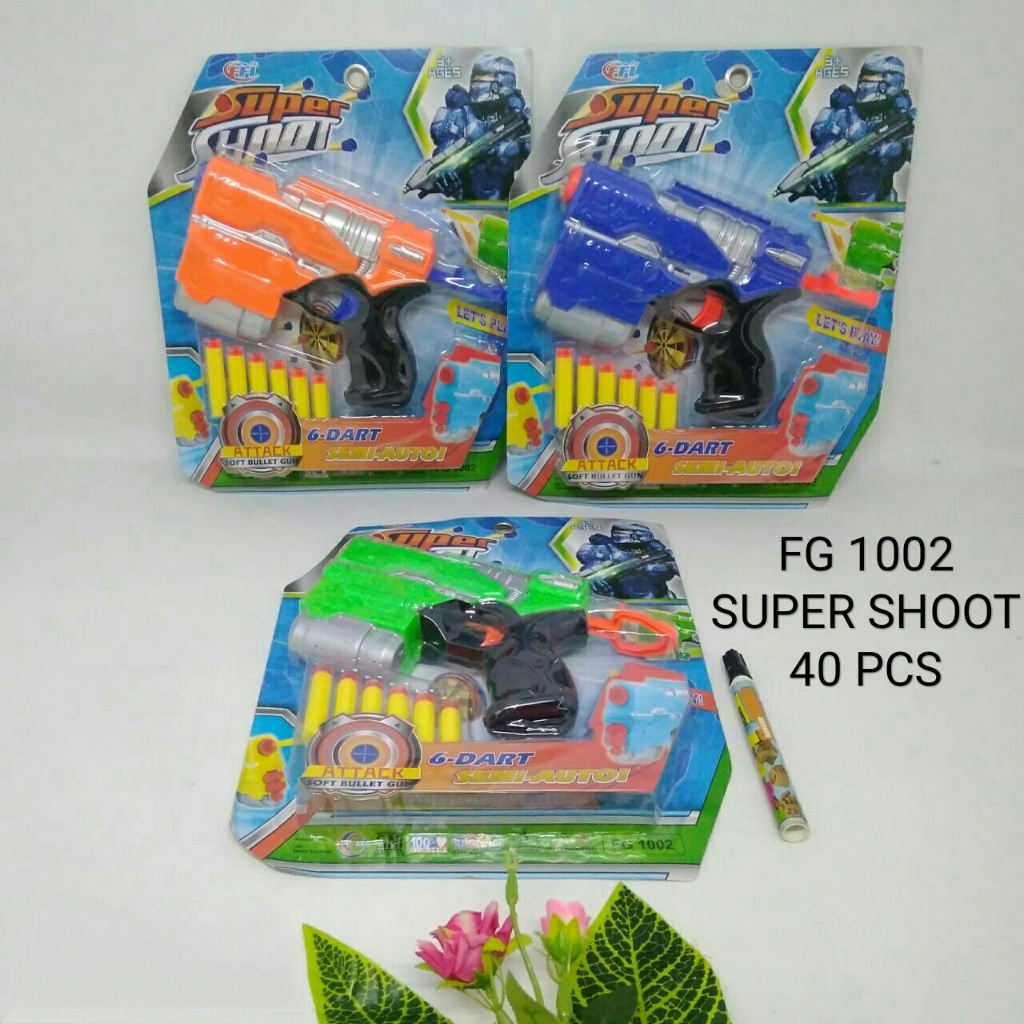 Jual Mainan Pistol Kokang Peluru Busa Soft Bullet Gun - Tembakan Super ...