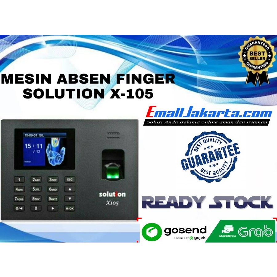 Jual Solution X105 Mesin Absen Absensi Fingerprint Sidik Jari X-105 (Battery) | Shopee Indonesia