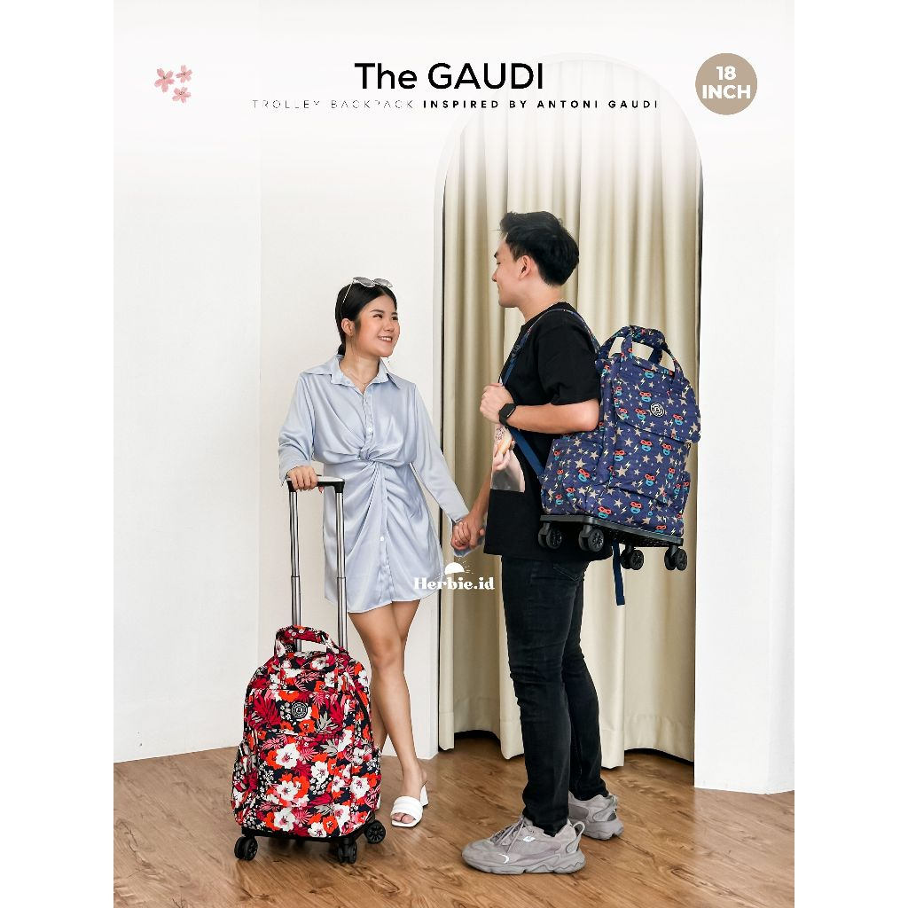 Jual TAS RANSEL TROLI THE GAUDI FASHION KOREA BARLEY BAHAN PARASUT ANTI ...