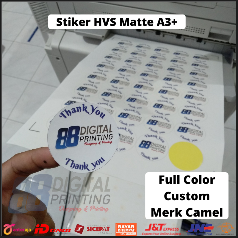 Jual [ ️Print+Cut] Cetak Sticker HVS A3+ Matte Doff / Print Sticker HVS ...