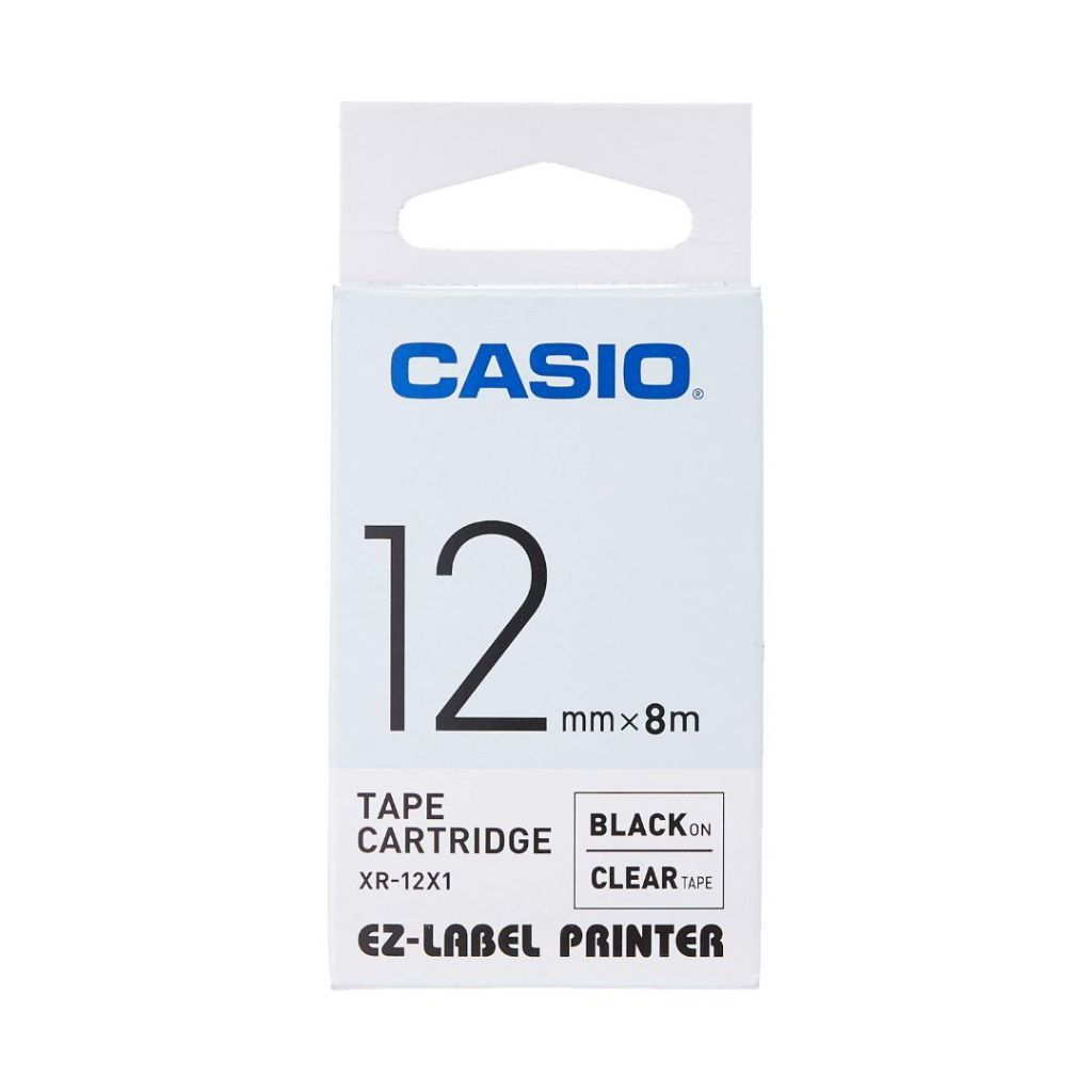 Jual Casio XR-12X1-Label Tape - Printer - Hitam - 12mm | Shopee Indonesia