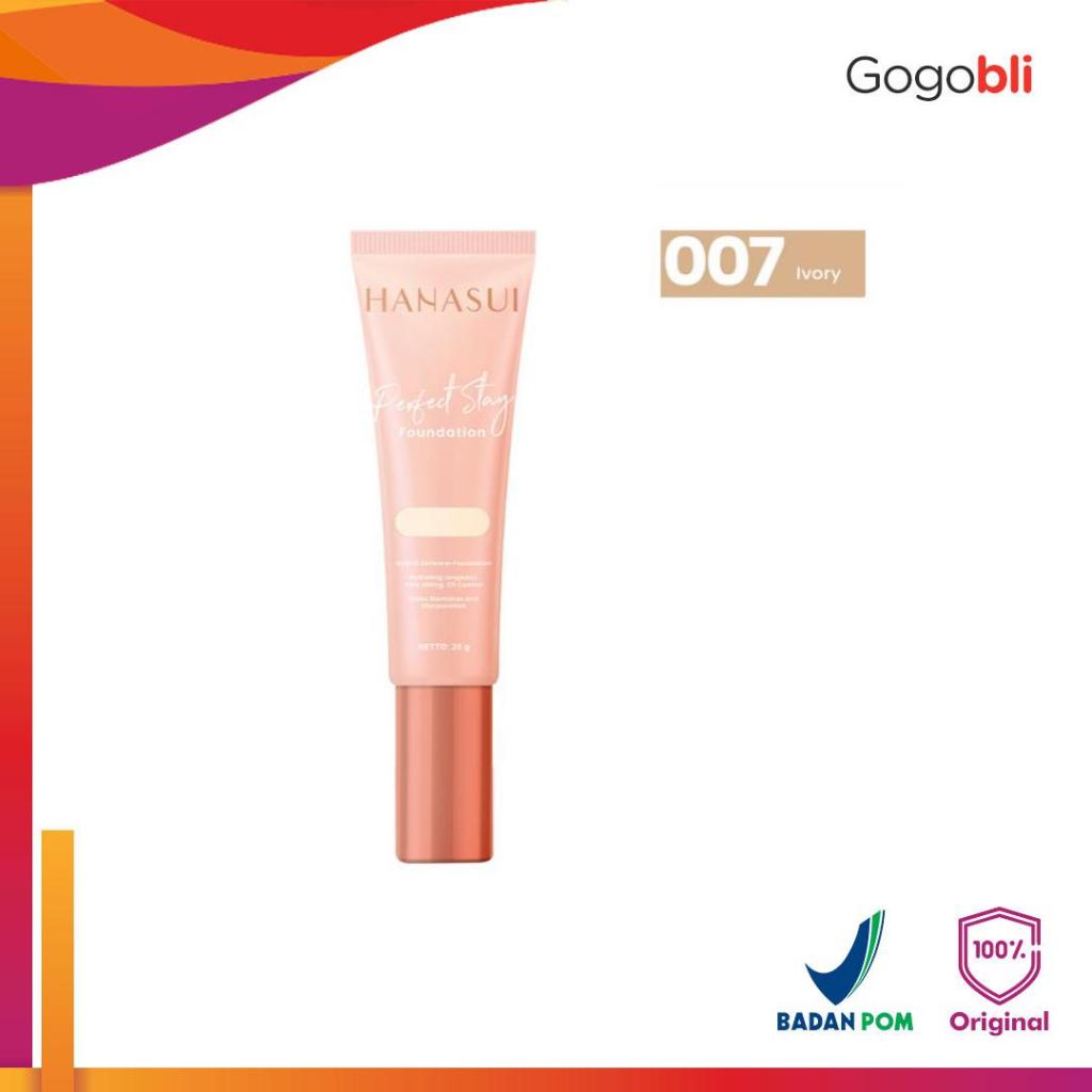 Jual Hanasui Perfect Stay Foundation 007 Ivory 25gr | Shopee Indonesia
