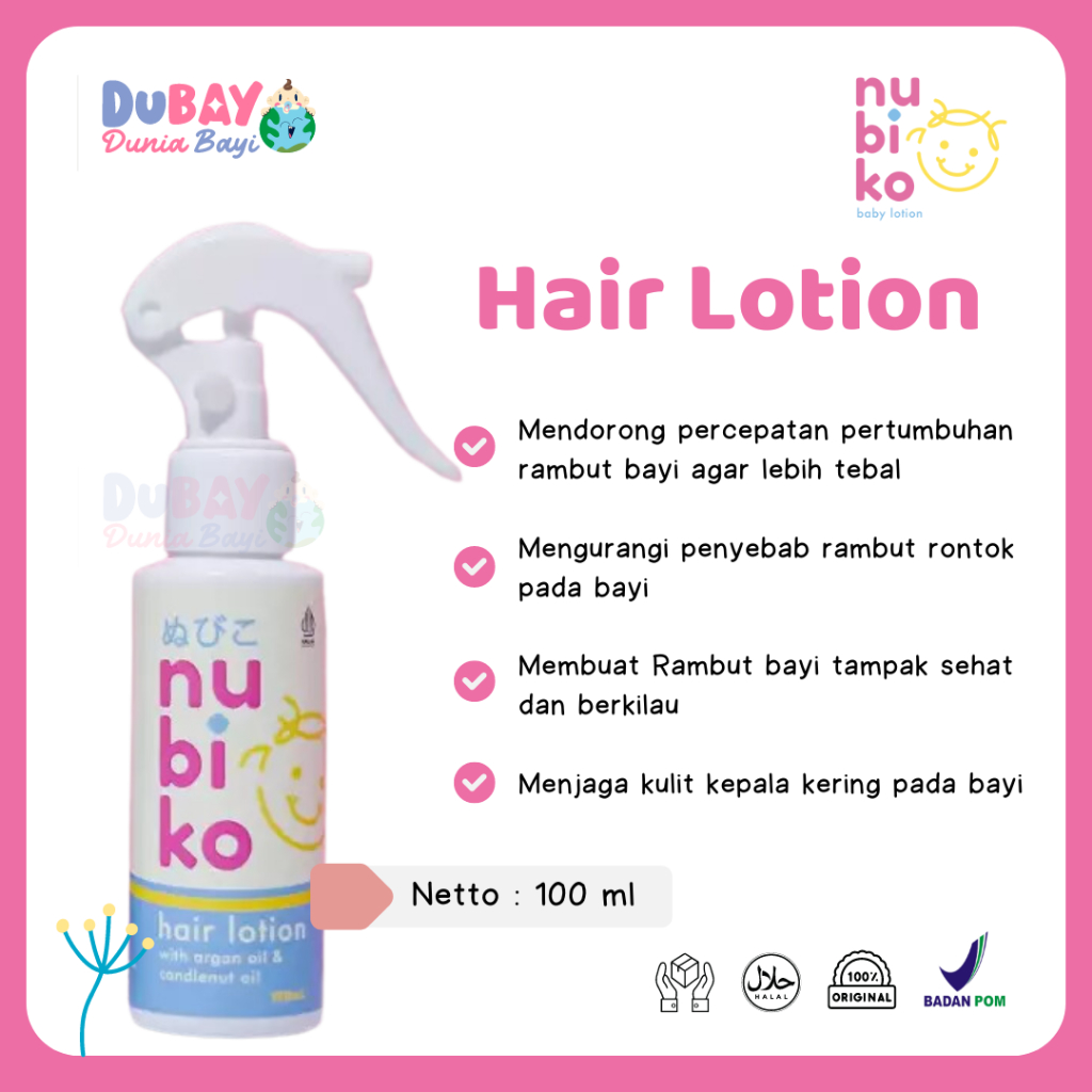 Jual Nubiko Skincare Cream Anak With Aloe Vera & Sunflower Oil - Hair ...