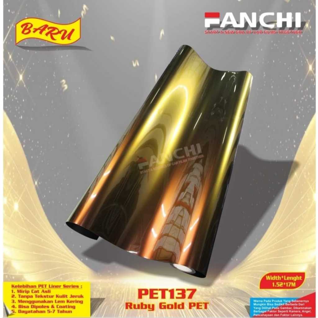 Jual 152CM Sticker FANCHI PET137 ID-8816 Ruby Gold PET 152CM Permeter ...