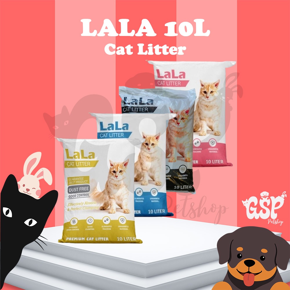 Jual LALA CAT LITTER 10L Pasir Gumpal Wangi Kucing 10 Litter | Shopee ...