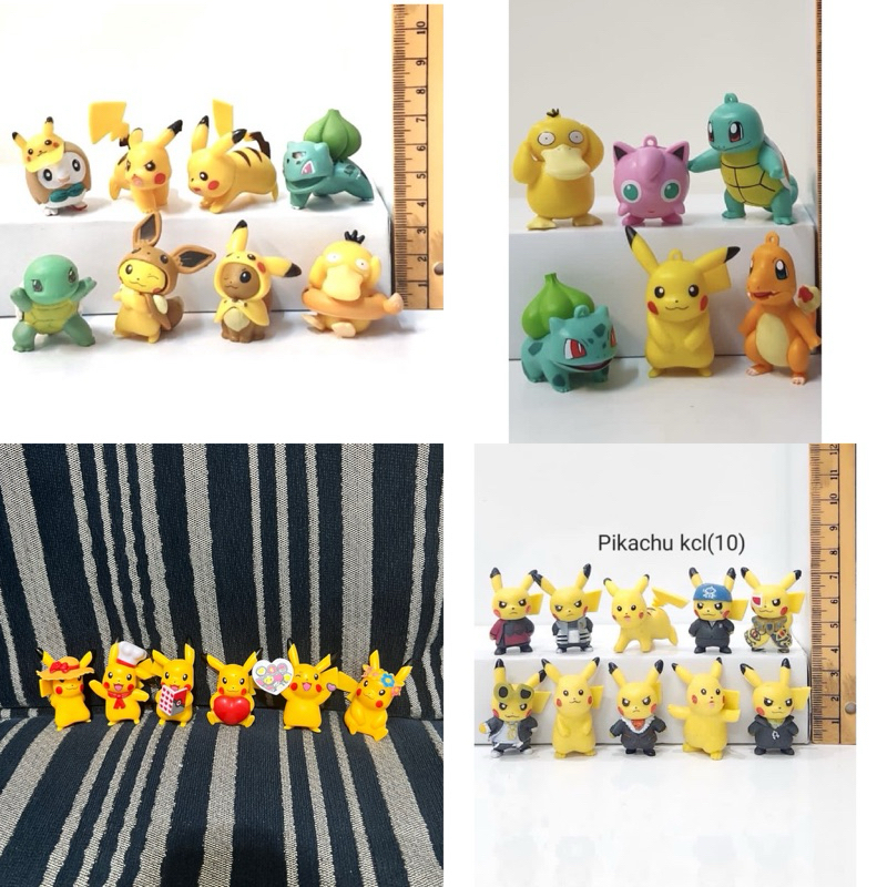 Jual Pajangan Action Figure Pokemon Go Set isi 6/8 Pikachu | Shopee ...