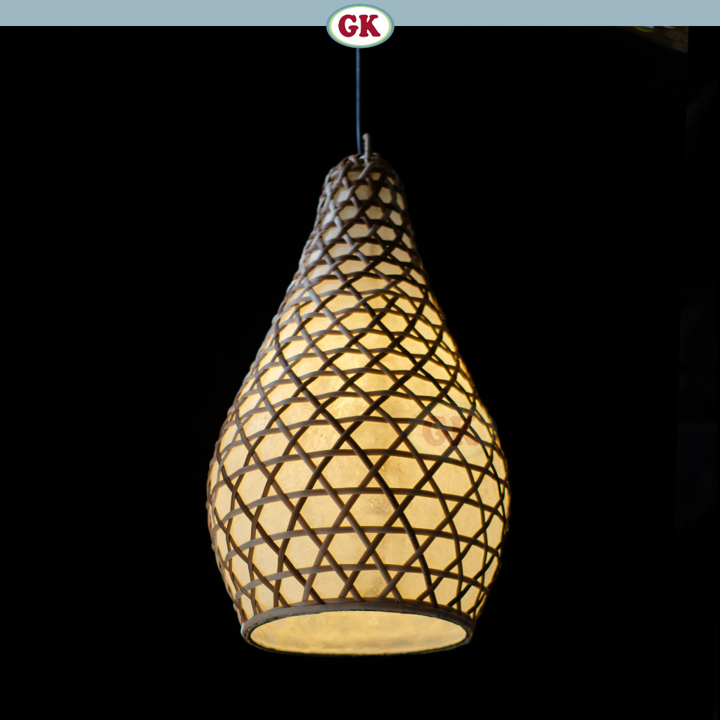 Jual Kap Lampu Gantung Rotan SYNTHETIC 09 D30 - Handwoven Synthetic Rattan Pendant Lampshade for ...
