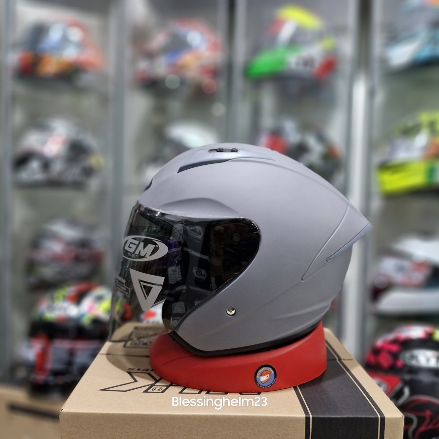 Jual HELM GM G1 DIM GREY DOP X NHK N1 ELIT HELM HALF FACE | Shopee ...