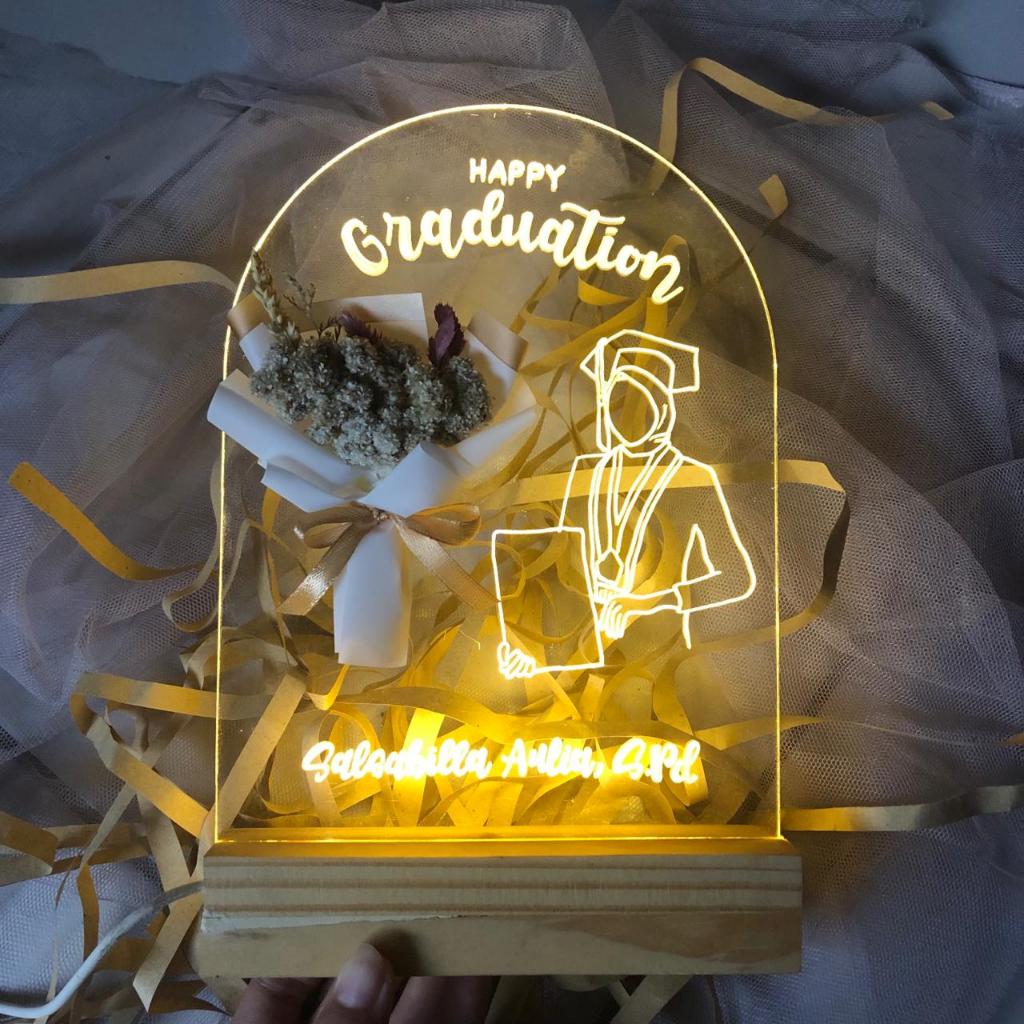 Jual (1 HARI JADI) Gift Box Akrilik LED Custom | Plakat | FREE BOX ...
