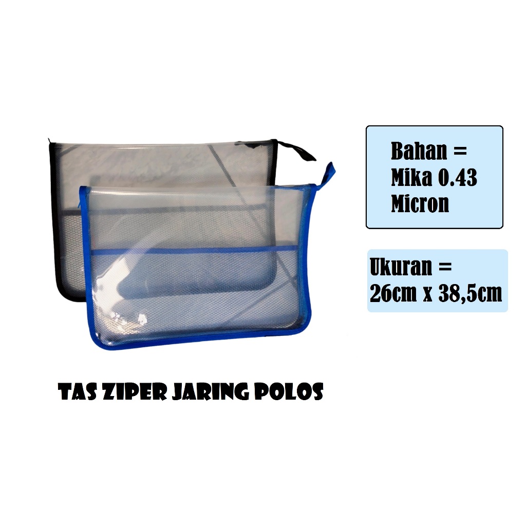 Jual TAS ZIPPER JARING F4 POLOS/TAS ZIPPER JARING/DOKUMEN KEEPER ...
